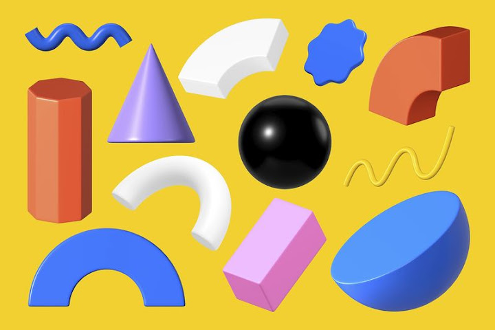 Free: 3D shapes illustration collage element | Free PSD - rawpixel ...
