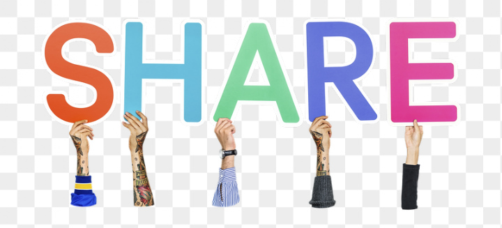 Free: Share word png element, transparent | Free PNG - rawpixel - nohat.cc