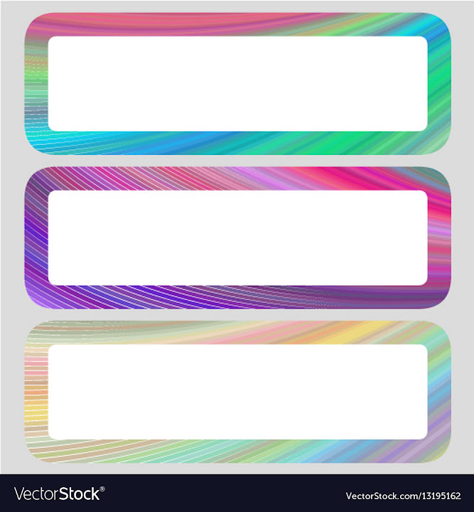 Free: Colored horizontal rounded banner set vector image - nohat.cc