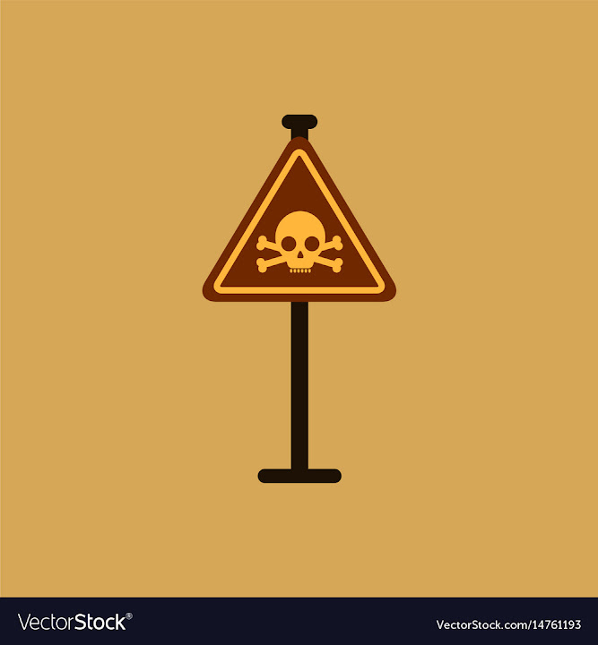 Free: Skull danger road sign vector image - nohat.cc