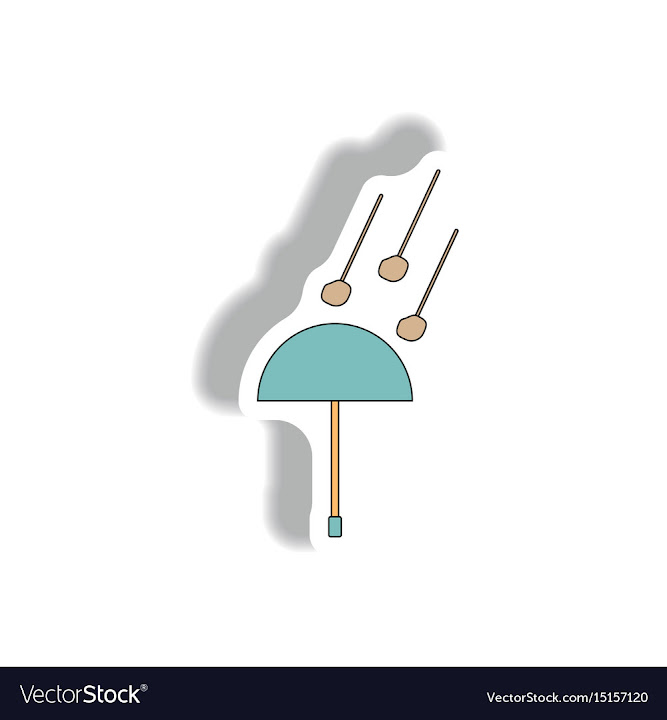 Free: Hail and umbrella sticker vector image - nohat.cc