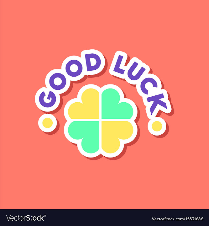 Free: Paper sticker on stylish background good luck logo vector image ...