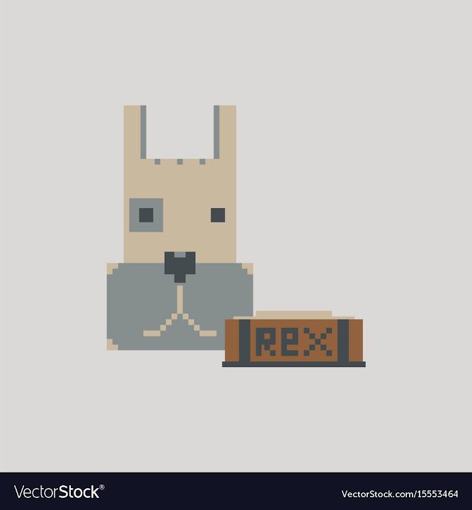 Free: Pixel art dog vector image - nohat.cc