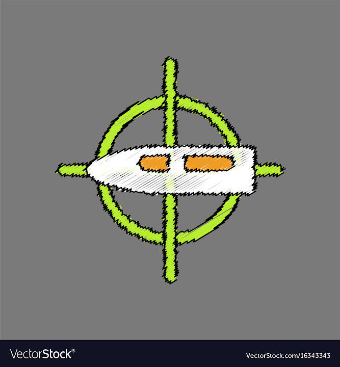 Free: Flat shading style icon aim on bullet vector image - nohat.cc