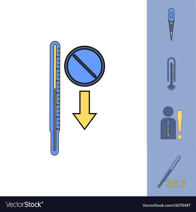 Free: Collection of icons and medical temperatures vector image - nohat.cc