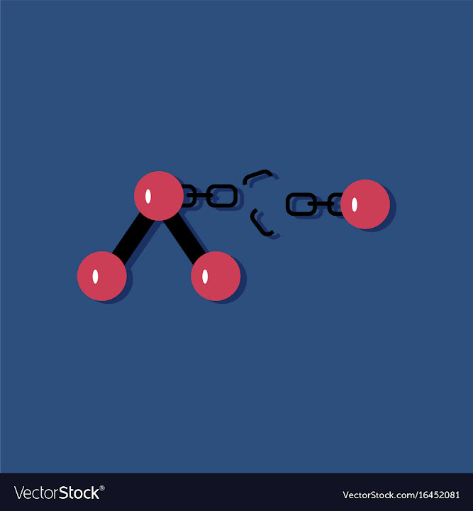 Free: Flat icon design collection atom and broken chain vector image ...