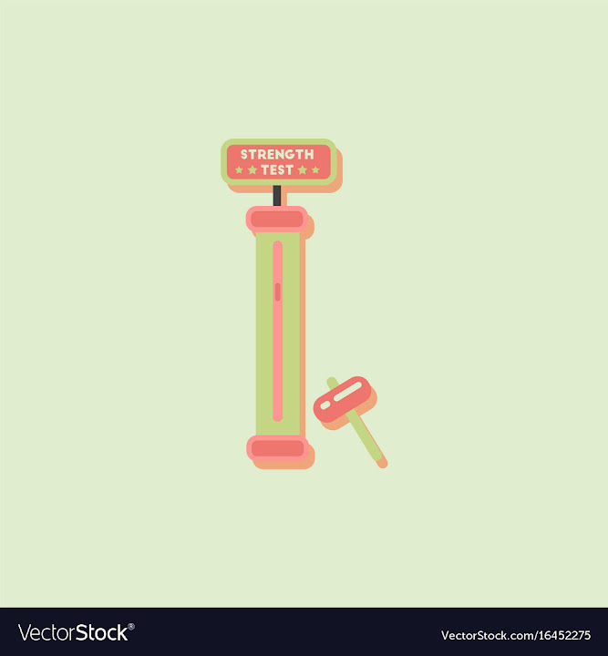 Free: Strength tester test your strength amusement game vector image ...