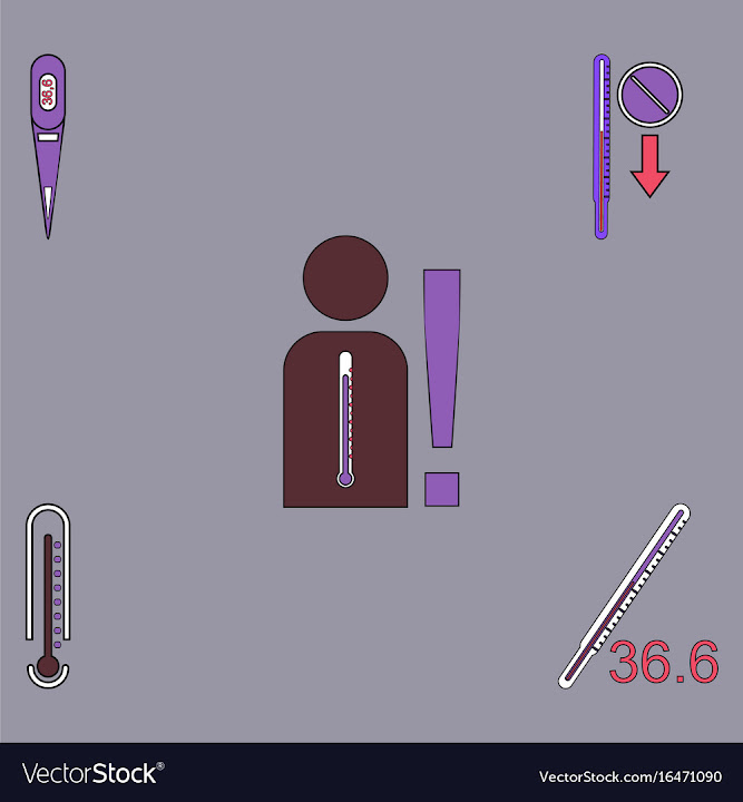 Free: Collection of icons and medical temperatures vector image - nohat.cc