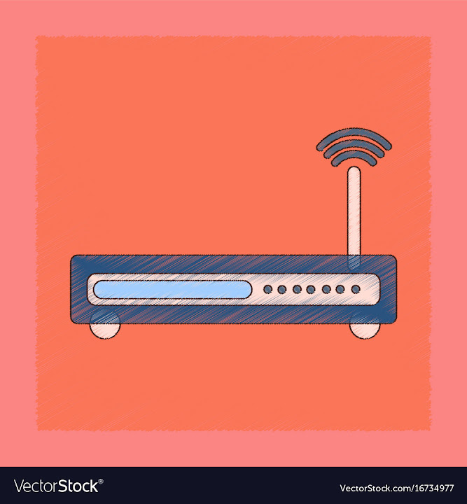 Free: Flat shading style icon wi fi modem vector image - nohat.cc