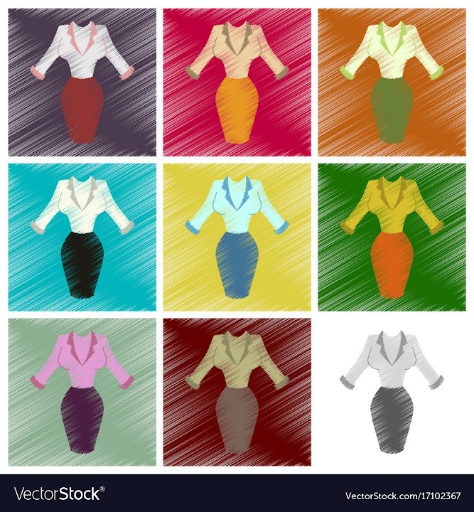 Free: Assembly flat shading style icons office dress vector image ...