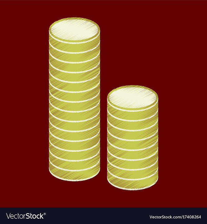 Free: Flat shading style icon stacks of coins vector image - nohat.cc