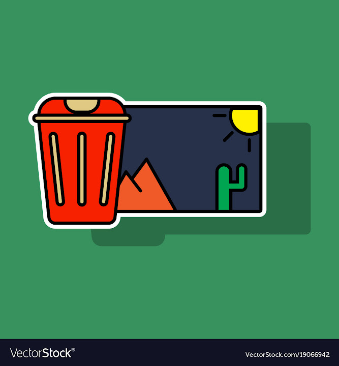 Free: Sticker delete image flat icon on color background vector image ...