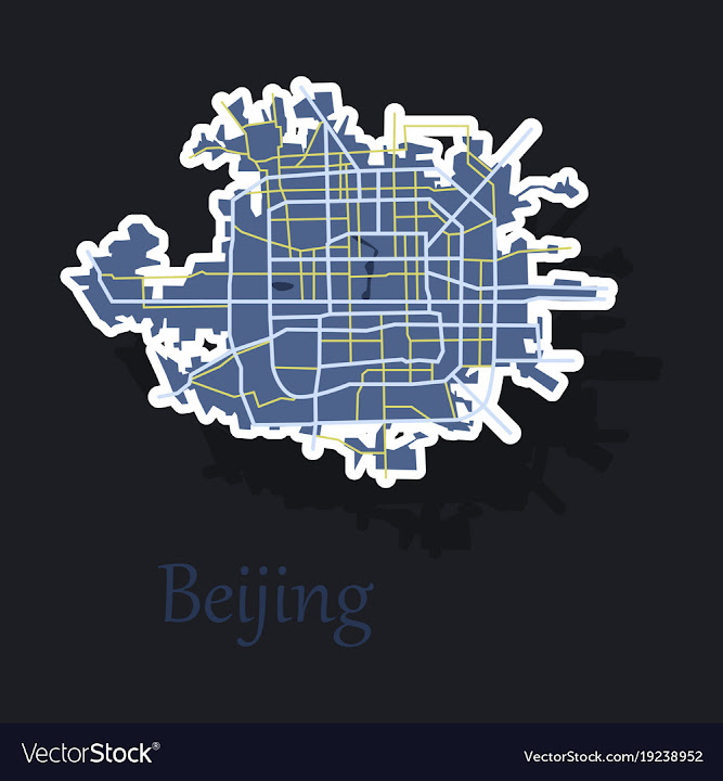 Free: Beijing city map sticker vector image - nohat.cc