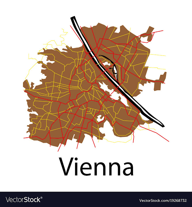Free: Flat map of the city of vienna austria vector image - nohat.cc