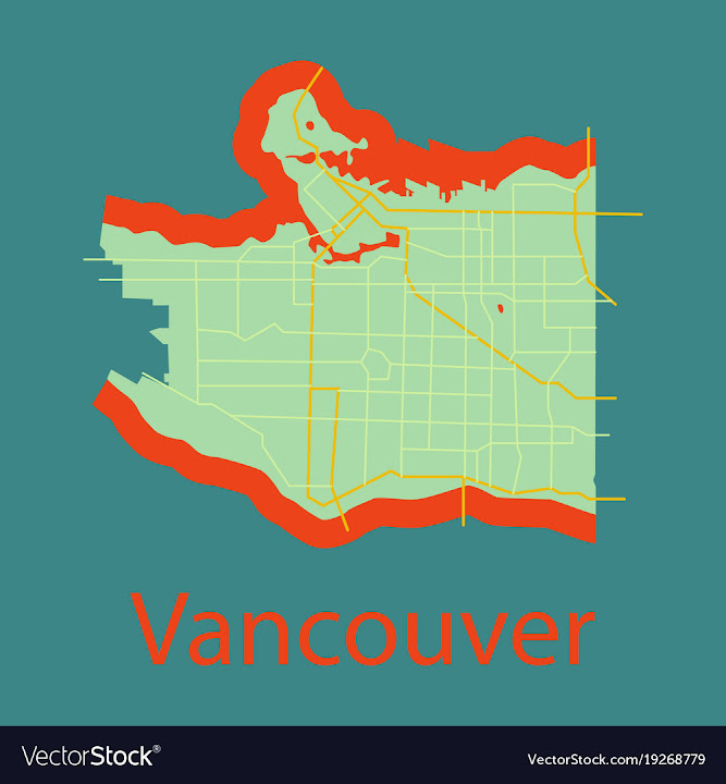 Free: Vancouver city plan detailed flat map vector image - nohat.cc
