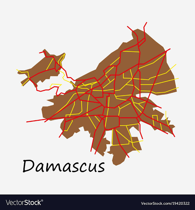Free: Flat map design - damascus city vector image - nohat.cc
