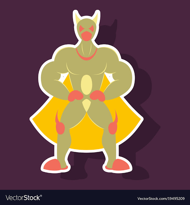 Free: Man superhero superhero standing icon in vector image - nohat.cc