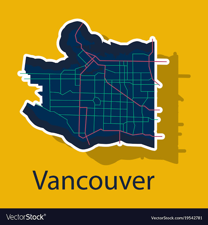 Free: Vancouver city plan detailed sticker map vector image - nohat.cc