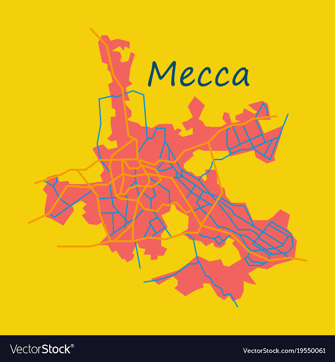 Free: Mecca map saudi arabia flat vector image - nohat.cc