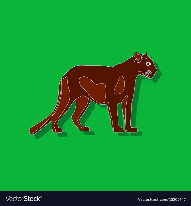 Free: Panther paper sticker on stylish background vector image - nohat.cc