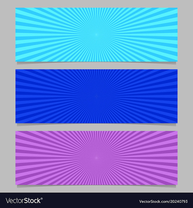 Free: Abstract colorful ray burst banner background set vector image ...