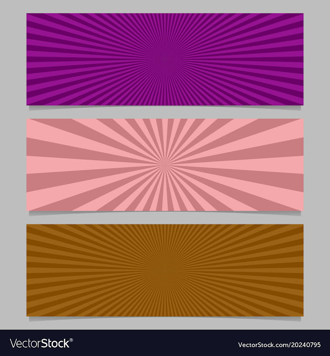 Free: Abstract colorful ray burst banner background set vector image ...