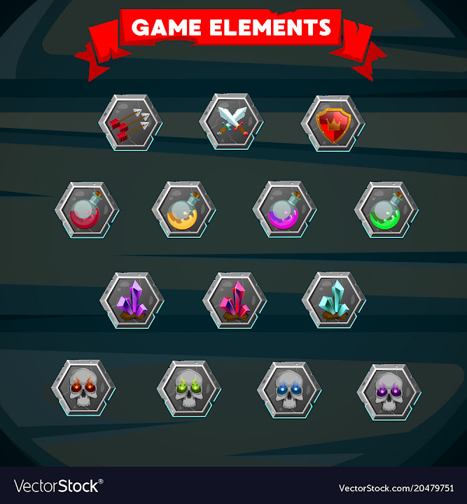Free: set of colorful game designing element - nohat.cc