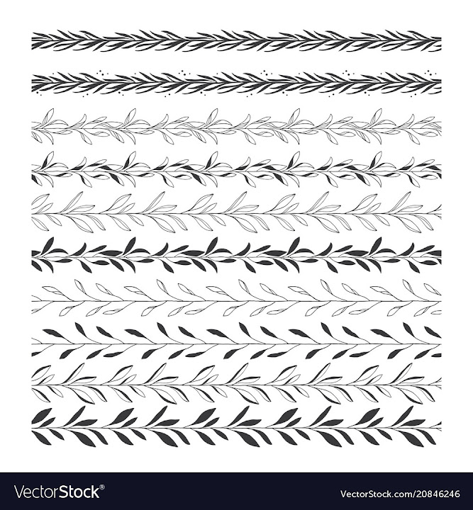 Free: hand drawn floral leaf clip art borders dividers - nohat.cc