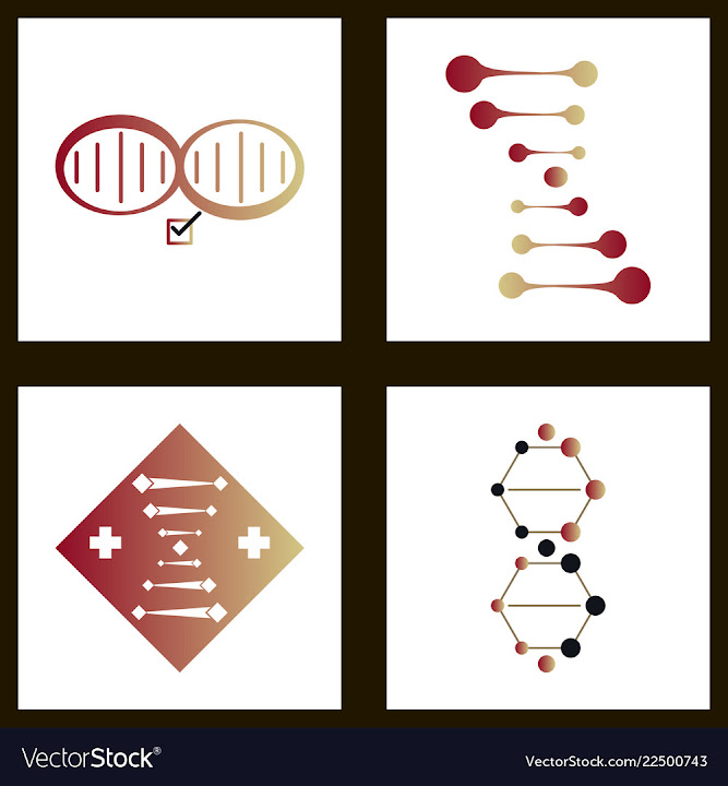 Free: Dna genetic sign elements and icons collection vector image ...