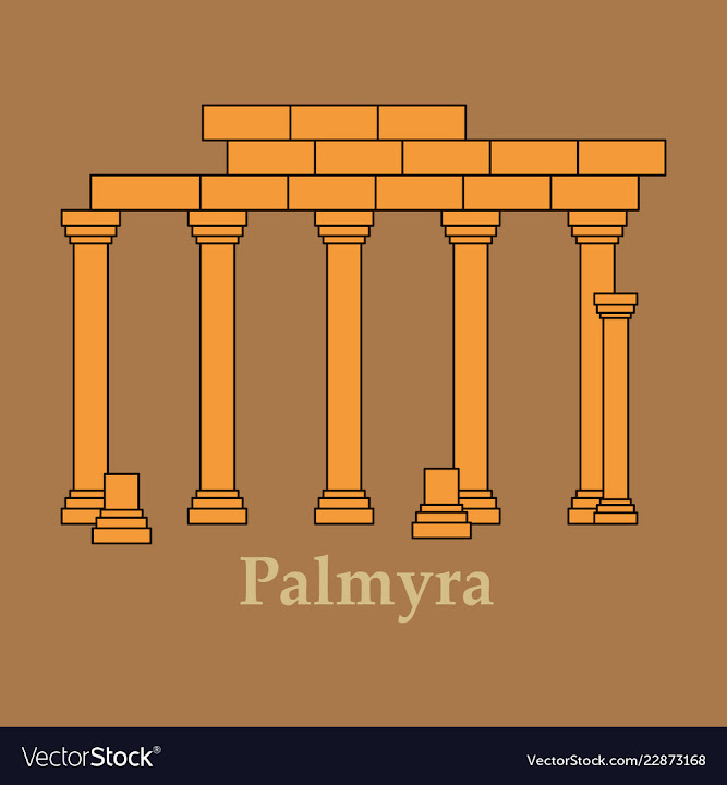 Free: Palmyra in syria flat cartoon style historic vector image - nohat.cc