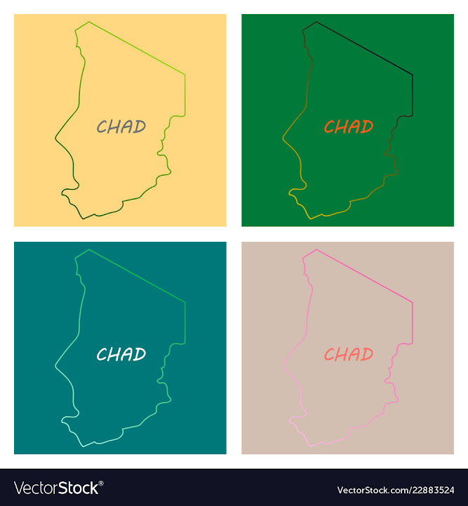 Free: Detailed of a map of chad with flag eps10 vector image - nohat.cc