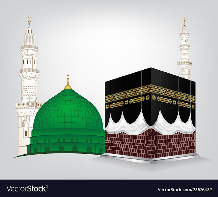 Free: Gumbad e khazra and kaaba tullah vector image - nohat.cc