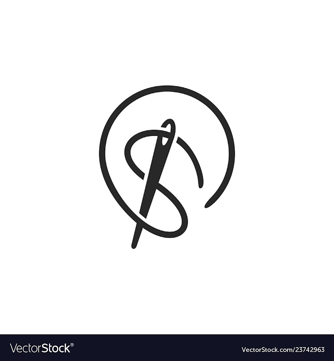Free: Letter s icon logo with needle and thread vector image - nohat.cc