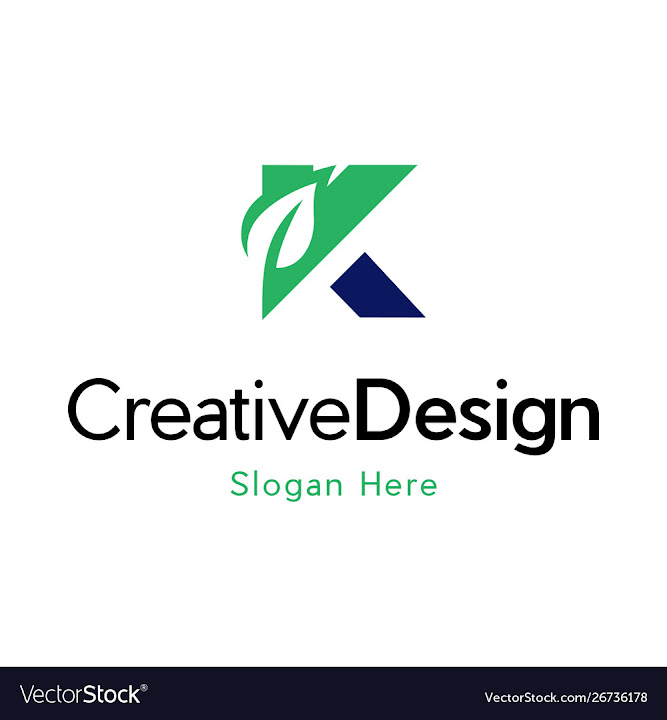Free: Letter k leaf naturally creative logo vector image - nohat.cc