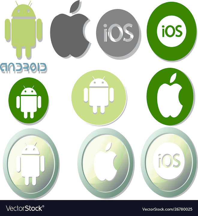 Free: Android and ios icon and button set vector image - nohat.cc