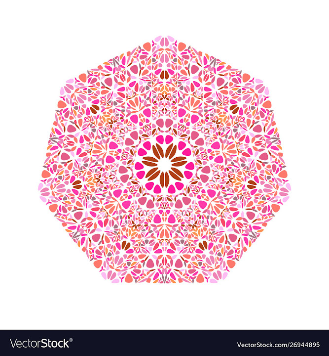 Free: Ornate floral heptagon symbol - geometric vector image - nohat.cc