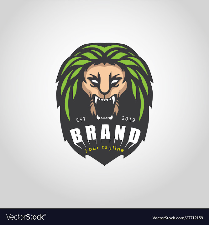 Free: Green lion logo vector image - nohat.cc