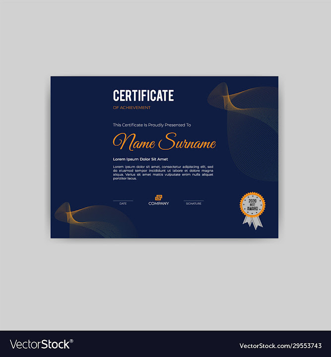 Free: modern award diploma certificate template design - nohat.cc