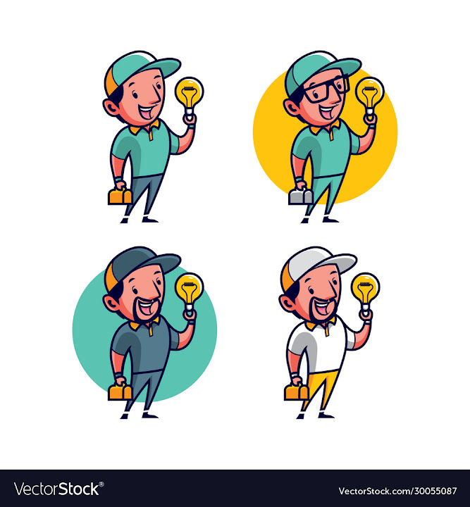 Free: electricity mascot character - nohat.cc