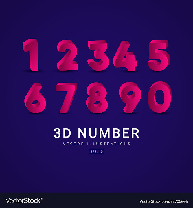 Free: 3 d number label template design - nohat.cc