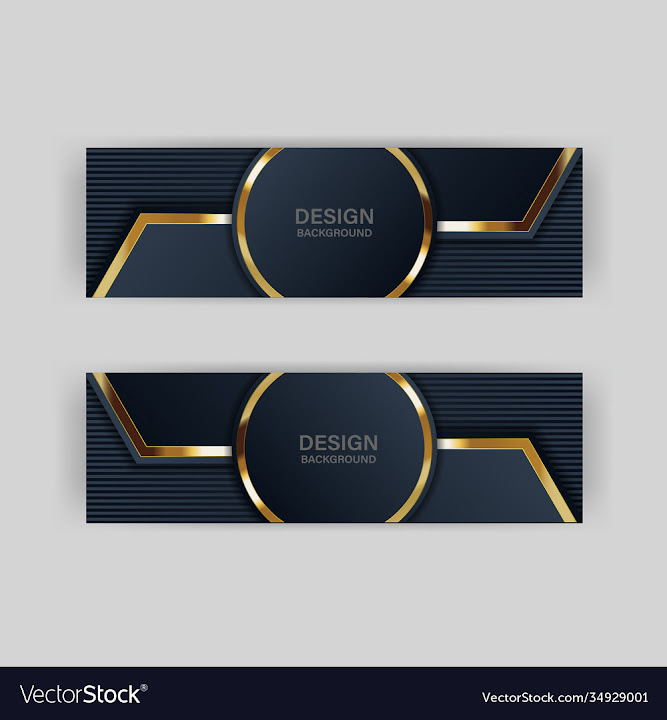 Free: gold banner design with minimalist modern style - nohat.cc