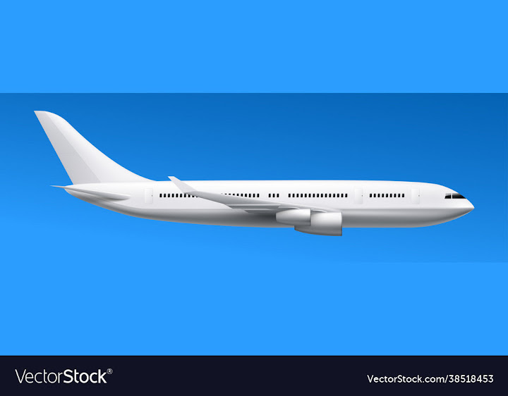 Free: modern passenger jet airplane side view eps 10 - nohat.cc