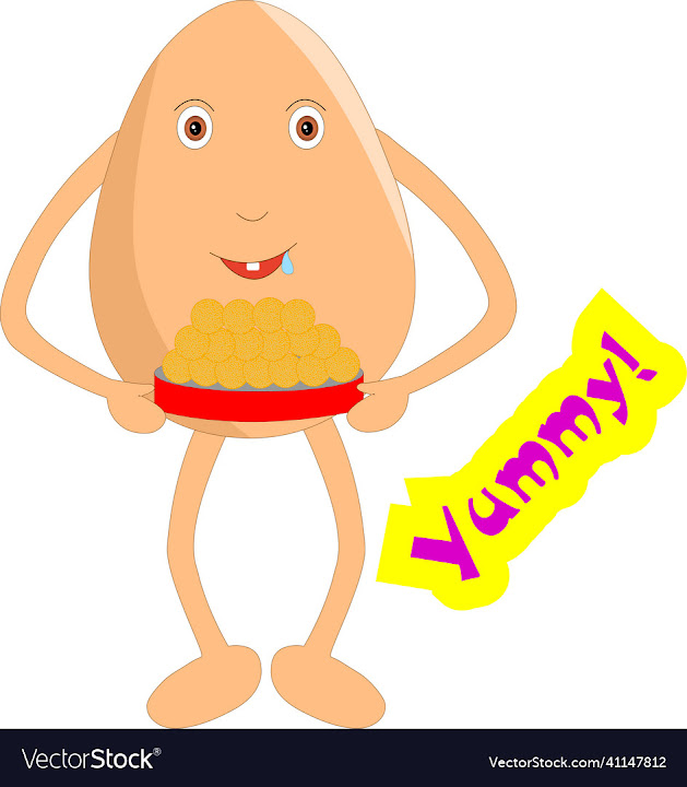 Free: cute egg cartoon with sweets plate saying yummy - nohat.cc