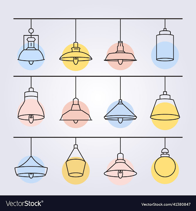Free: set and bundle of hanging modern lamp light icon - nohat.cc