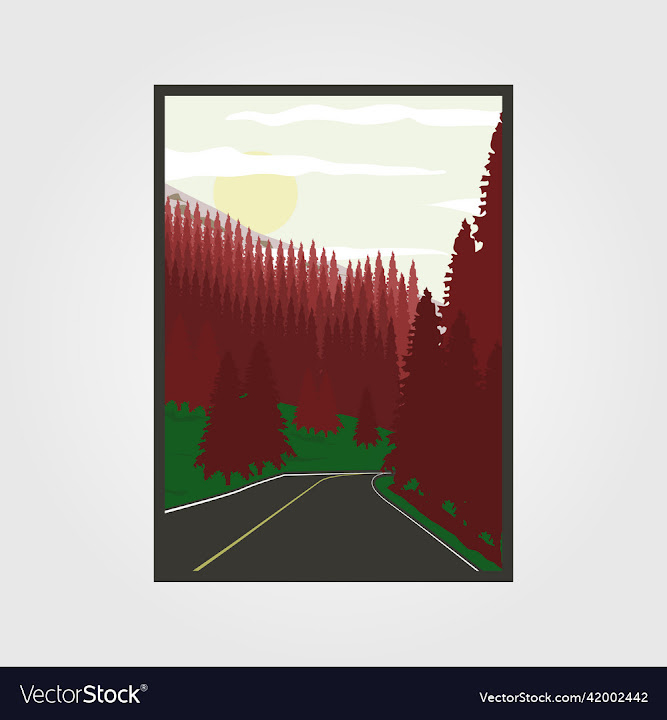 Free: highway road to the forest poster national park - nohat.cc