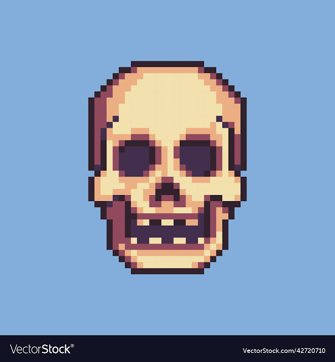 Free: pixel art human skull for game - nohat.cc