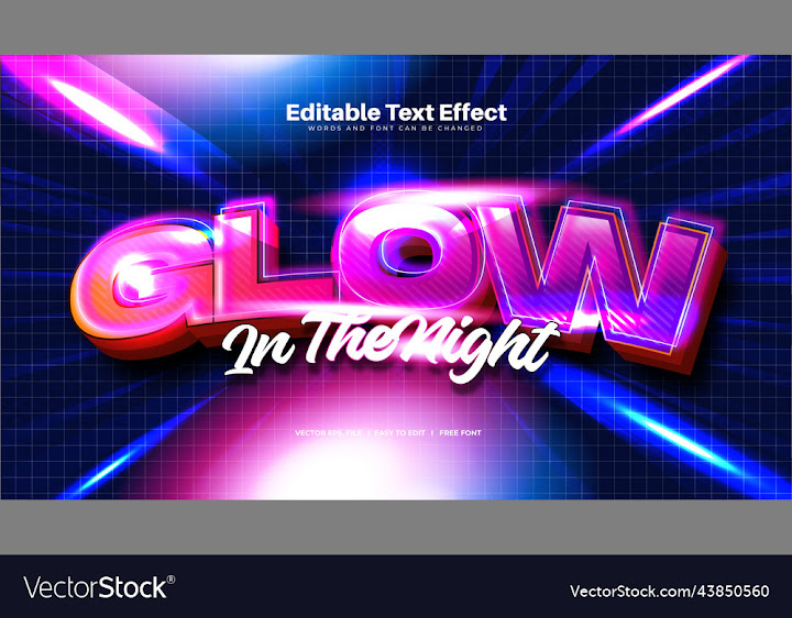 Free: glow light text effect - nohat.cc