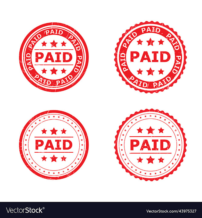 Free: paid grunge rubber stamp on white background - nohat.cc