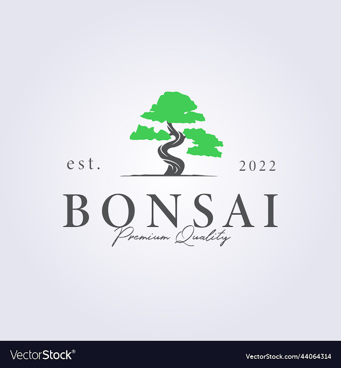 Free: green bonsai tree logo design - nohat.cc