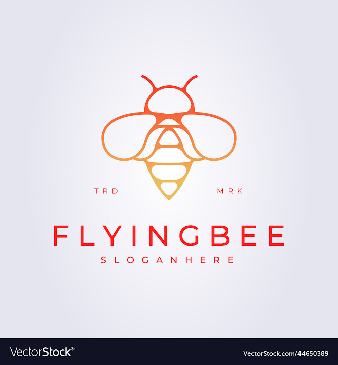 Free: modern line flying bee logo icon template - nohat.cc